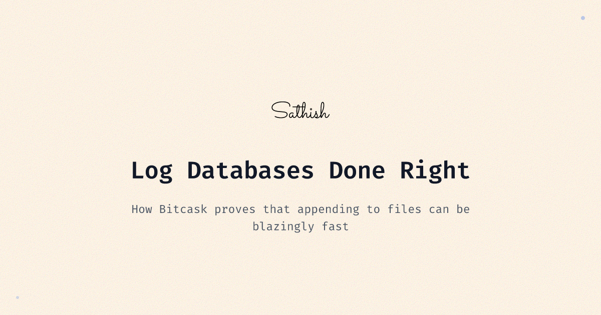 Log Databases Done Right