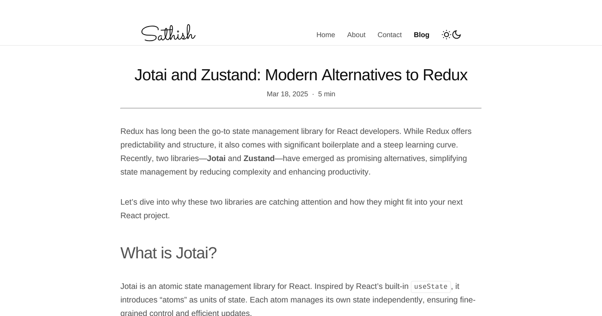 Jotai and Zustand: Modern Alternatives to Redux