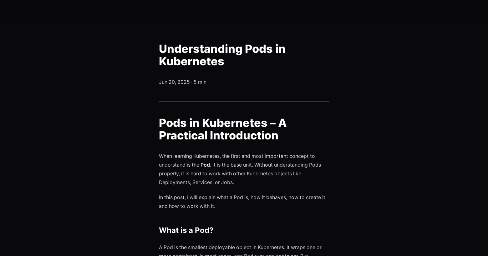 Understanding Pods in Kubernetes